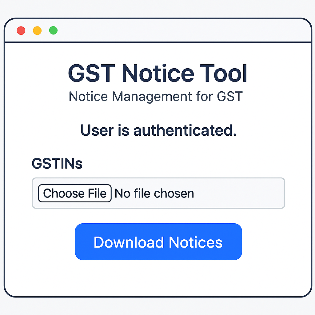 GST Notices Downloader App for GST Portal